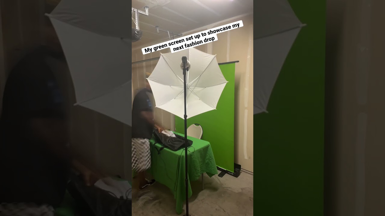 How I set up my green screen to make it look like I’m in a studio for my fashion drop #greenscreen