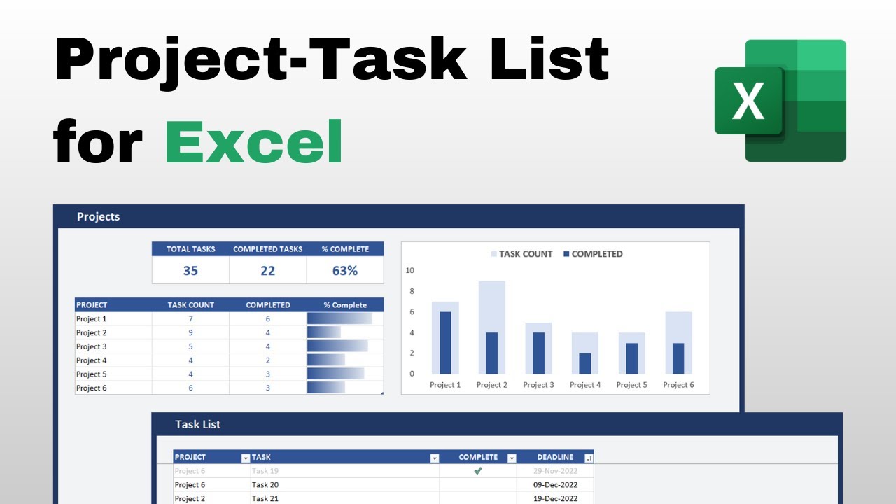 How to Create a Project-Task List in Microsoft Excel