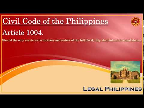 Shares When The Only Survivors Are Brothers And Sisters Of The Full Blood | Civil Code Article 1004