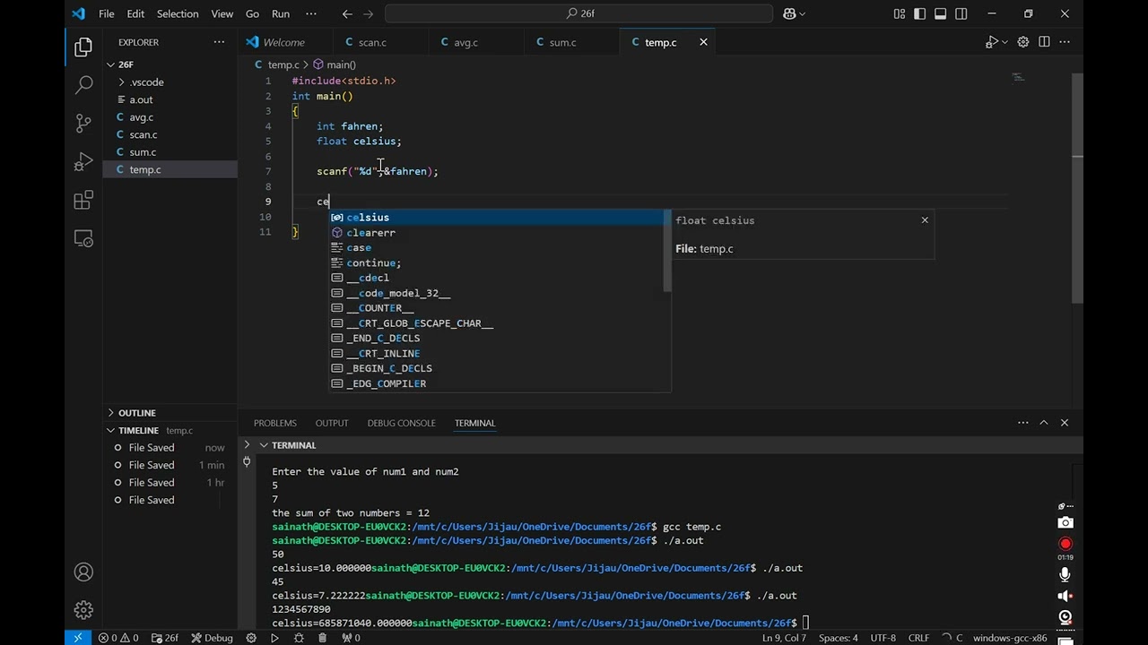 Temperature Conversion in C | Code Tutorial for Beginners