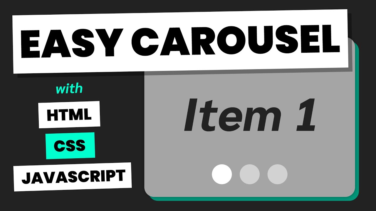 How to Create a Carousel (Basic) - HTML, CSS & JavaScript Web Design Tutorial