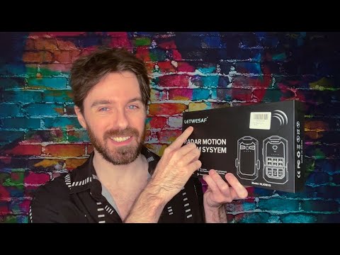 Unboxing LETWESAF Waterproof Alarm Wireless Rechargeable Radar Motion Detector : Good Tech Cheap