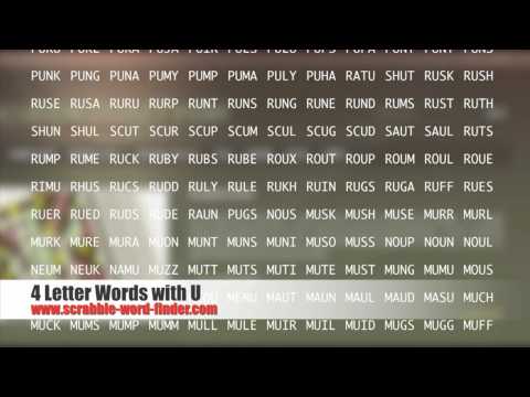 4 letter words with U