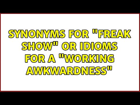 Synonyms for "freak show" or idioms for a "working awkwardness" (2 Solutions!!)