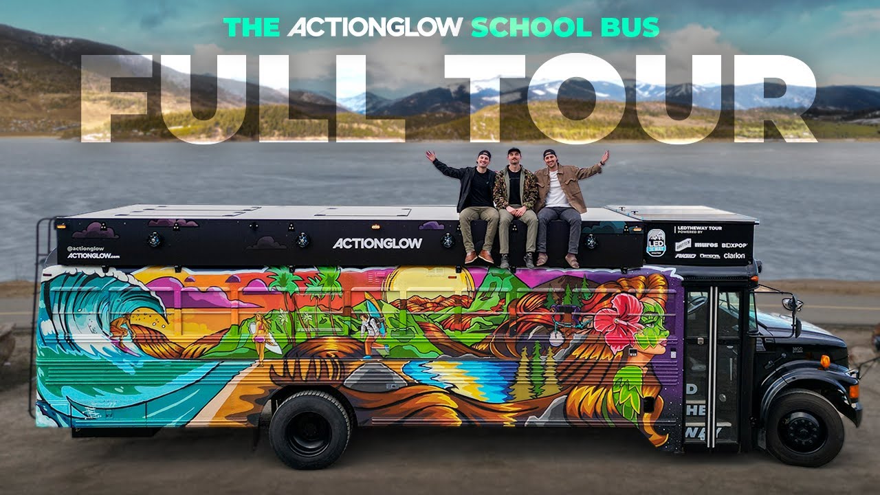 This Old School Bus Has Been Turned Into a Luxe Branded Tour Bus and ...