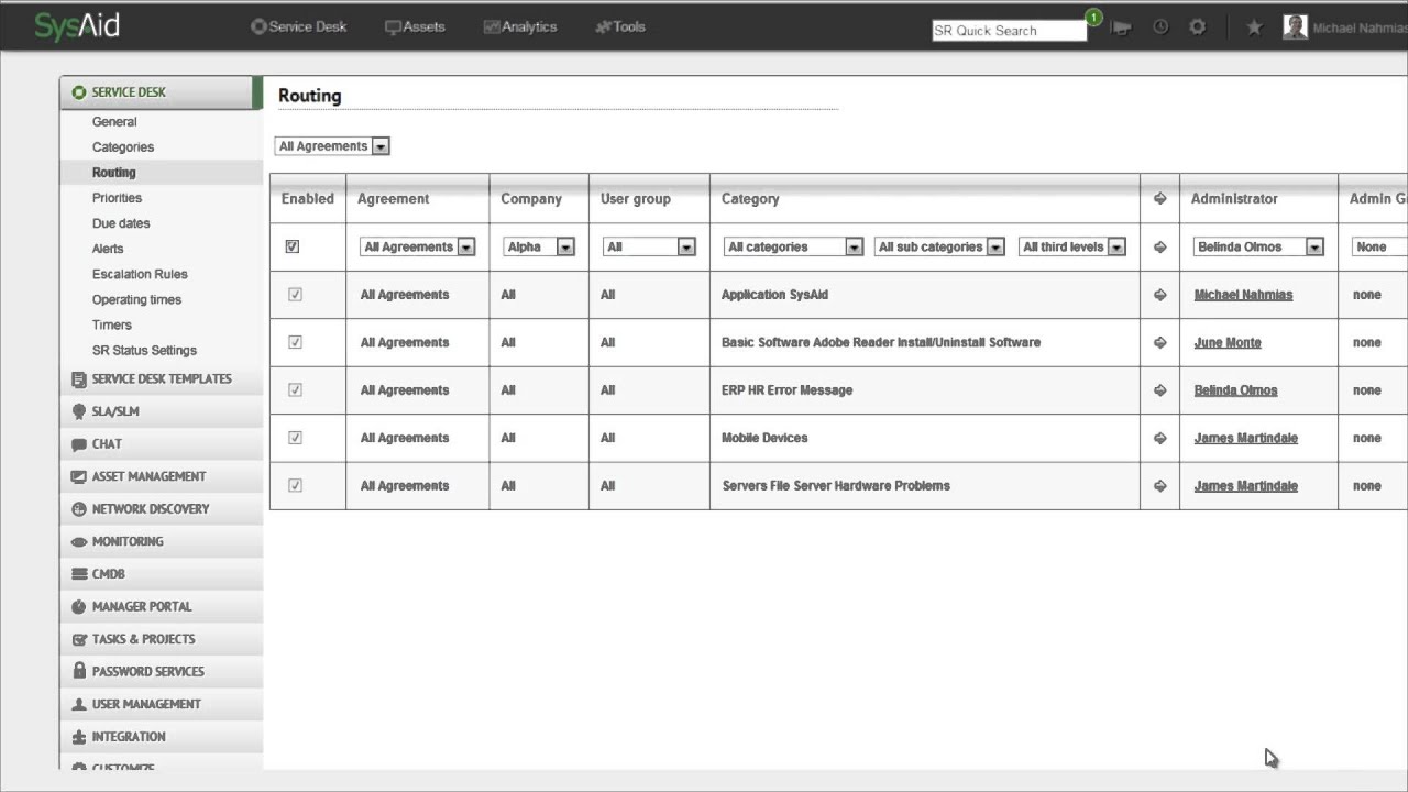 How to Set Up Routing Rules in SysAid