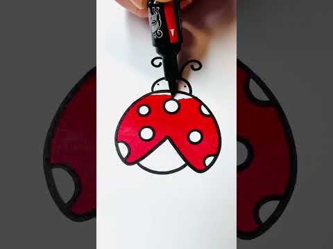 Ladybug π #ladybug #colorwithme #coloringpage #colortherapy #oddlysatisfyingvideo #coloring