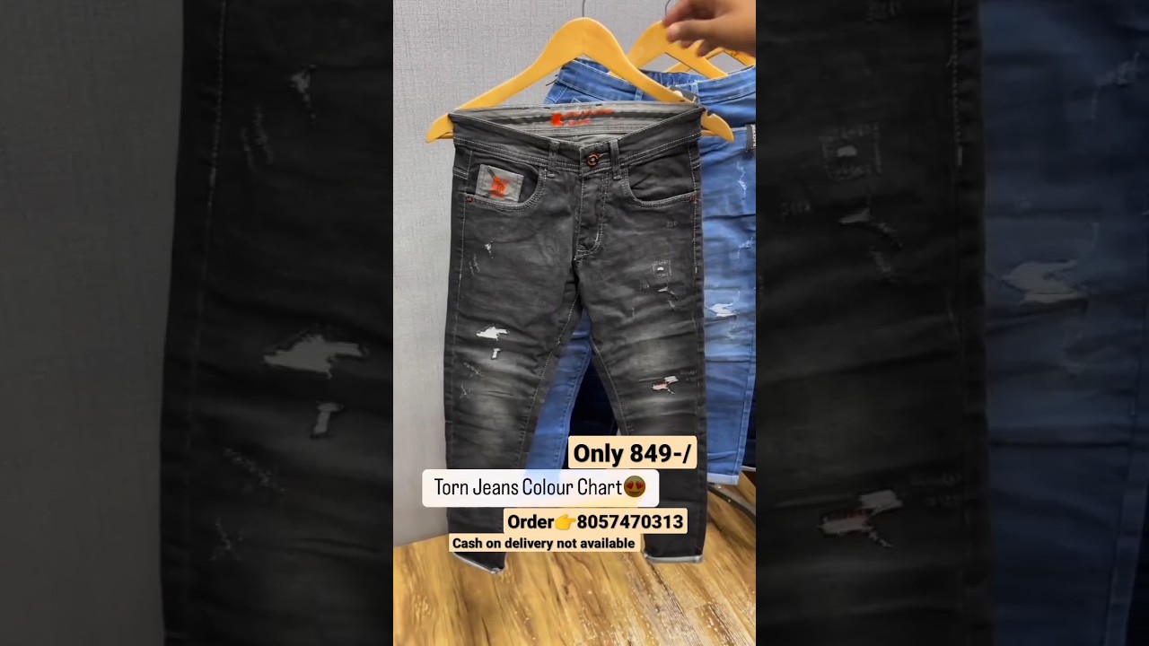 Torn Jeans for men 🔥 Available order through WhatsApp #shorts #trending #jeans #new #fashion