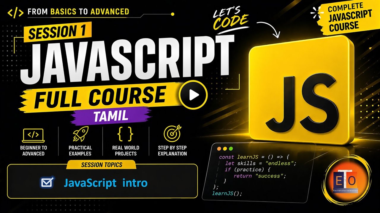Javascript Session 1 Tamil | intro | inline | internal | external Js