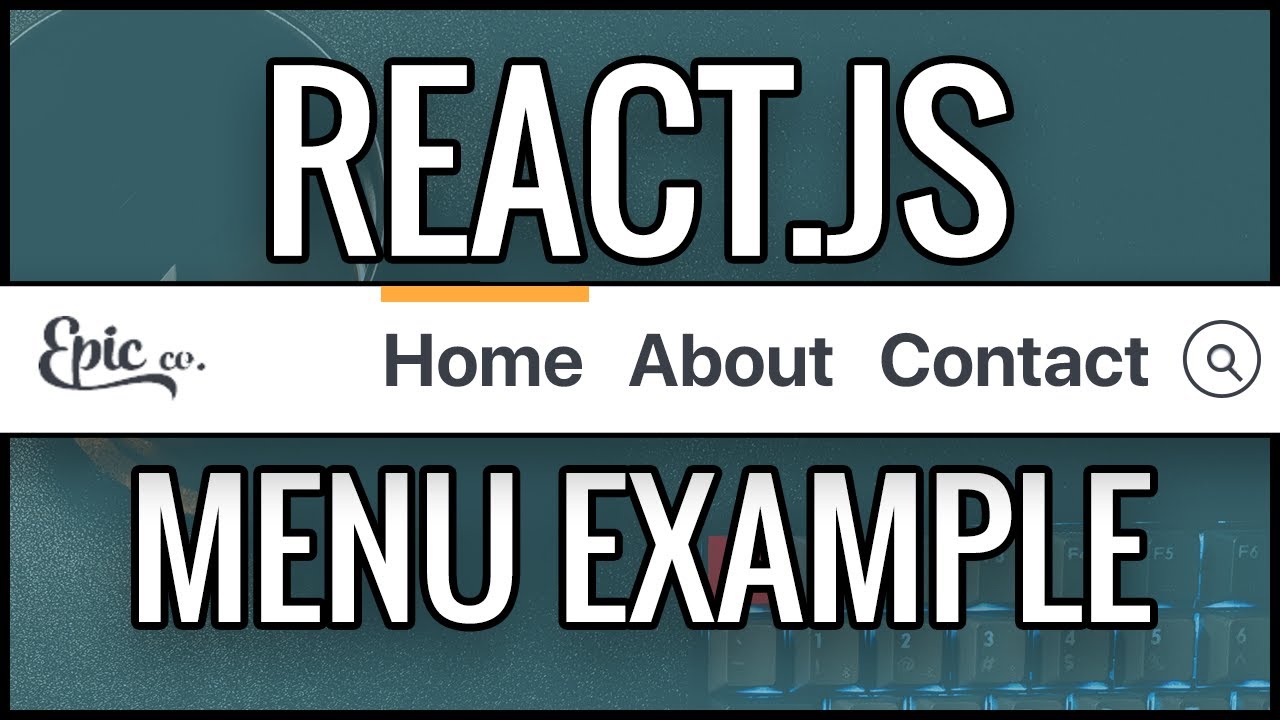 React Navigation Menu Example - React JS Component Example