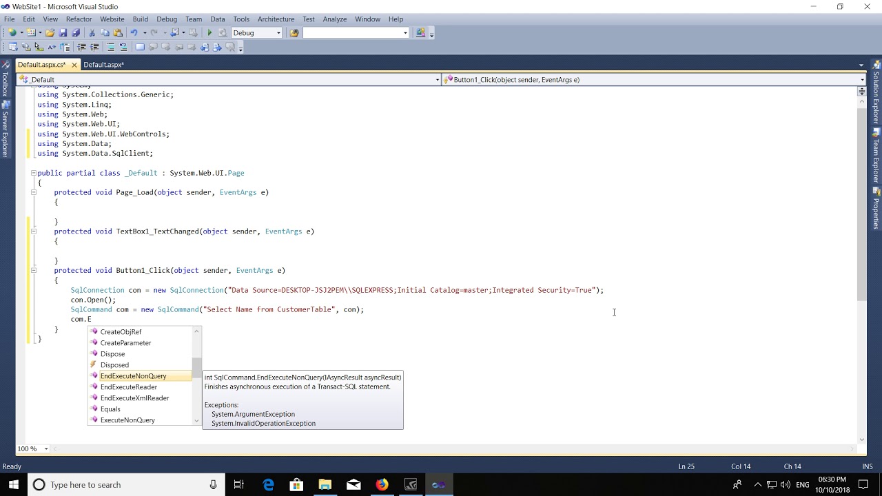 Database Connection Practical AWP