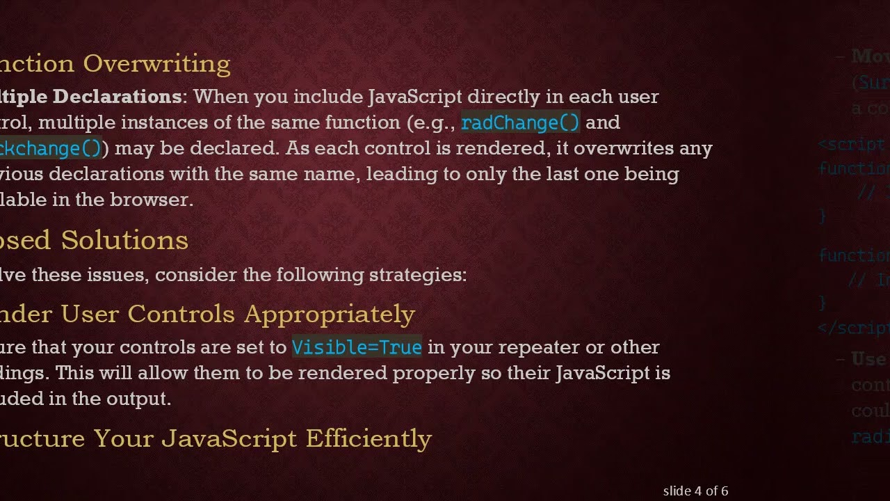 Solving JavaScript Loading Issues for ASP.NET User Controls in Survey.aspx
