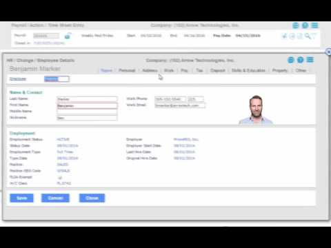 HRO Resources Payroll Demo Employee Processes Timesheet