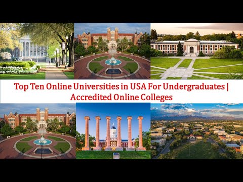 Top 10 ONLINE ACCREDITED UNIVERSITIES in USA For Undergraduates New Ranking