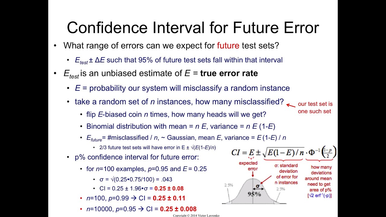 IAML8.7 Confidence interval for generalization