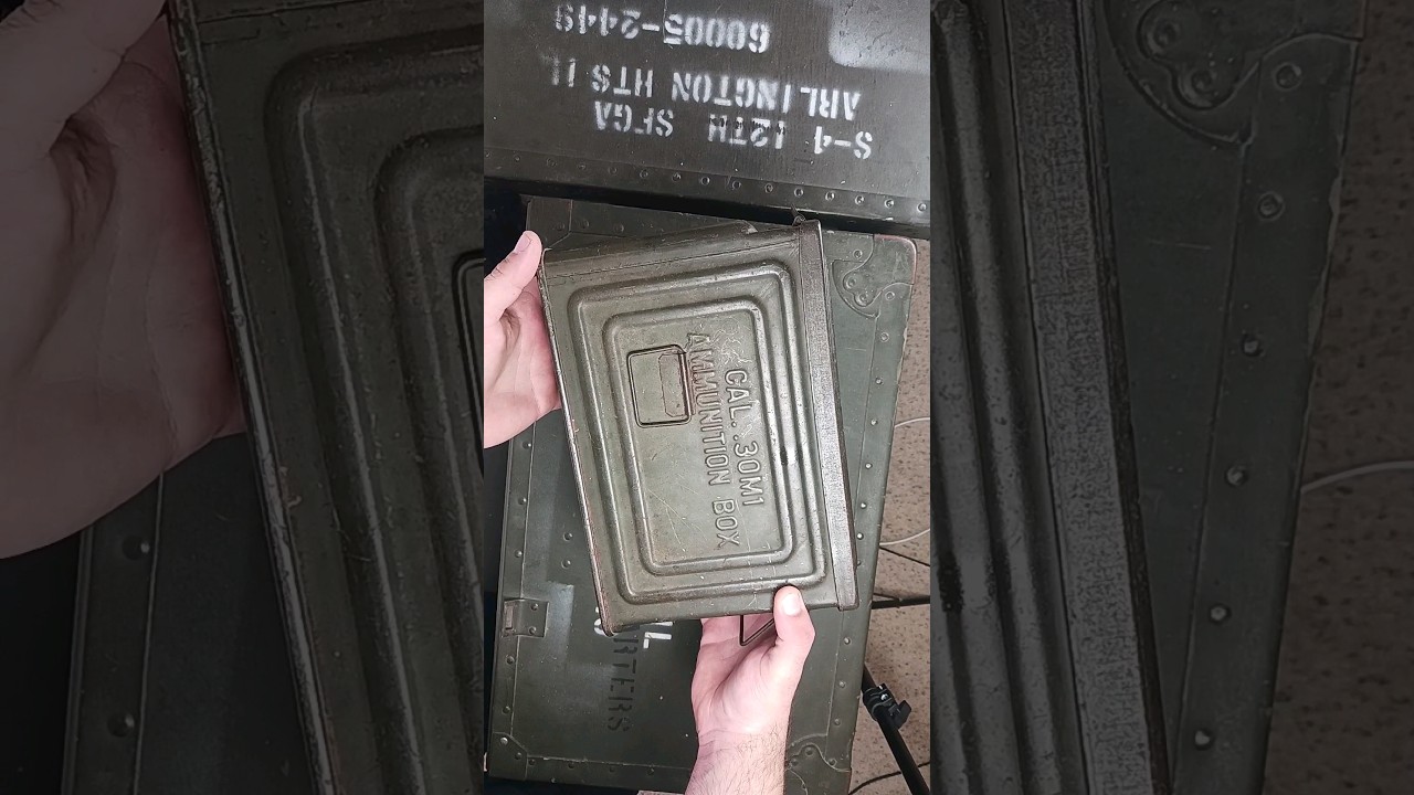 WW2 Ammo Box With Belted Ammo