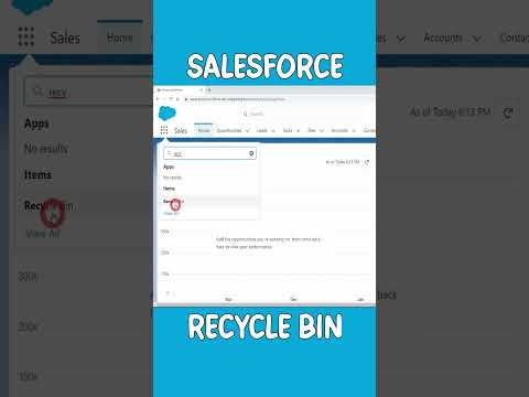 Salesforce Recycle Bin #shorts