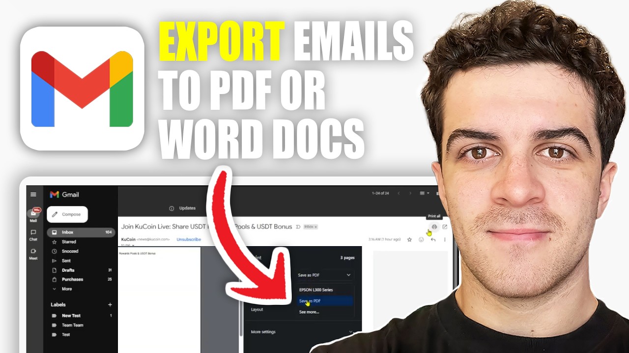 How to Export Gmail Emails to PDF or Word Documents (2026 Guide)