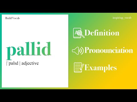 What Does Pallid Mean | Pallid Meaning with Pronunciation and Example