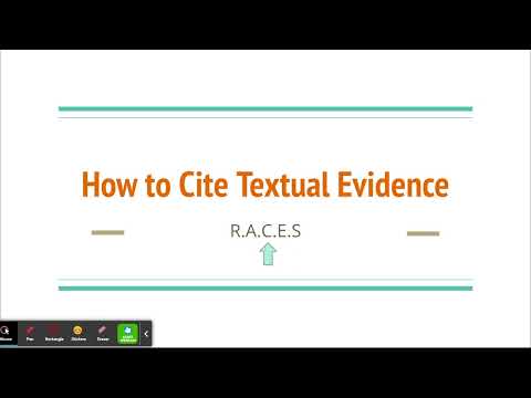 How to Cite Textual Evidence