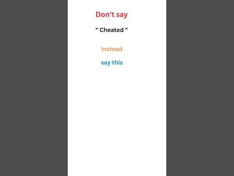 English vocabulary | Alternative words for "Cheated " | Speak English fluently and confidently