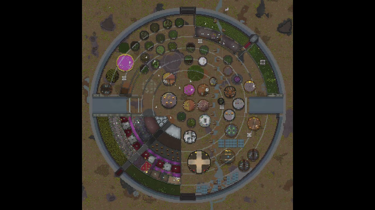 Rimworld - Circle Base Mk. 2 Time lapse