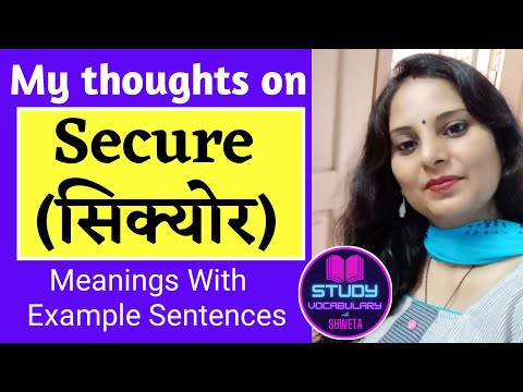 Secure meaning in Hindi | Daily Use English Words