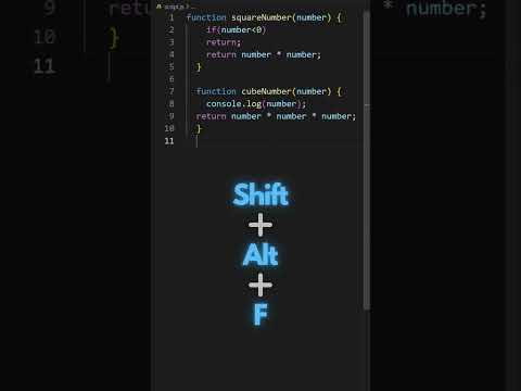 Format Code in VS Code - Shortcut