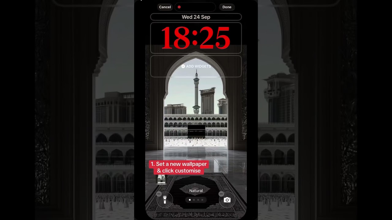 ADD SALAH REMINDERS TO PHONE LOCK SCREEN☪️😱 *CHEAT CODE*😳 #islamicreminder #muslim #salah #shorts