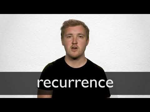 RECURRENCE 释义 | 柯林斯英语词典