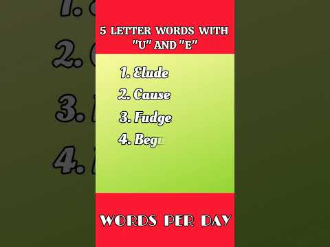 5 Letter words with "U" and "E" #englishlearners #englishlearning #youtubeshorts