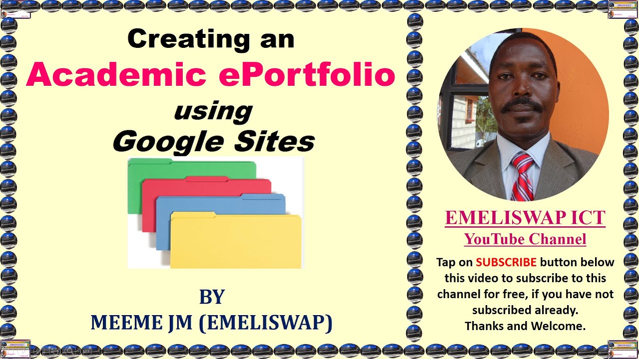 Creating an Assessment ePortfolio (ePOE - Electronic Portfolio of Evidence) Using Google Sites