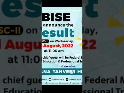 matric Result FBISE 2022 | 10 class Result 2022 |Federal Board Result 2022|