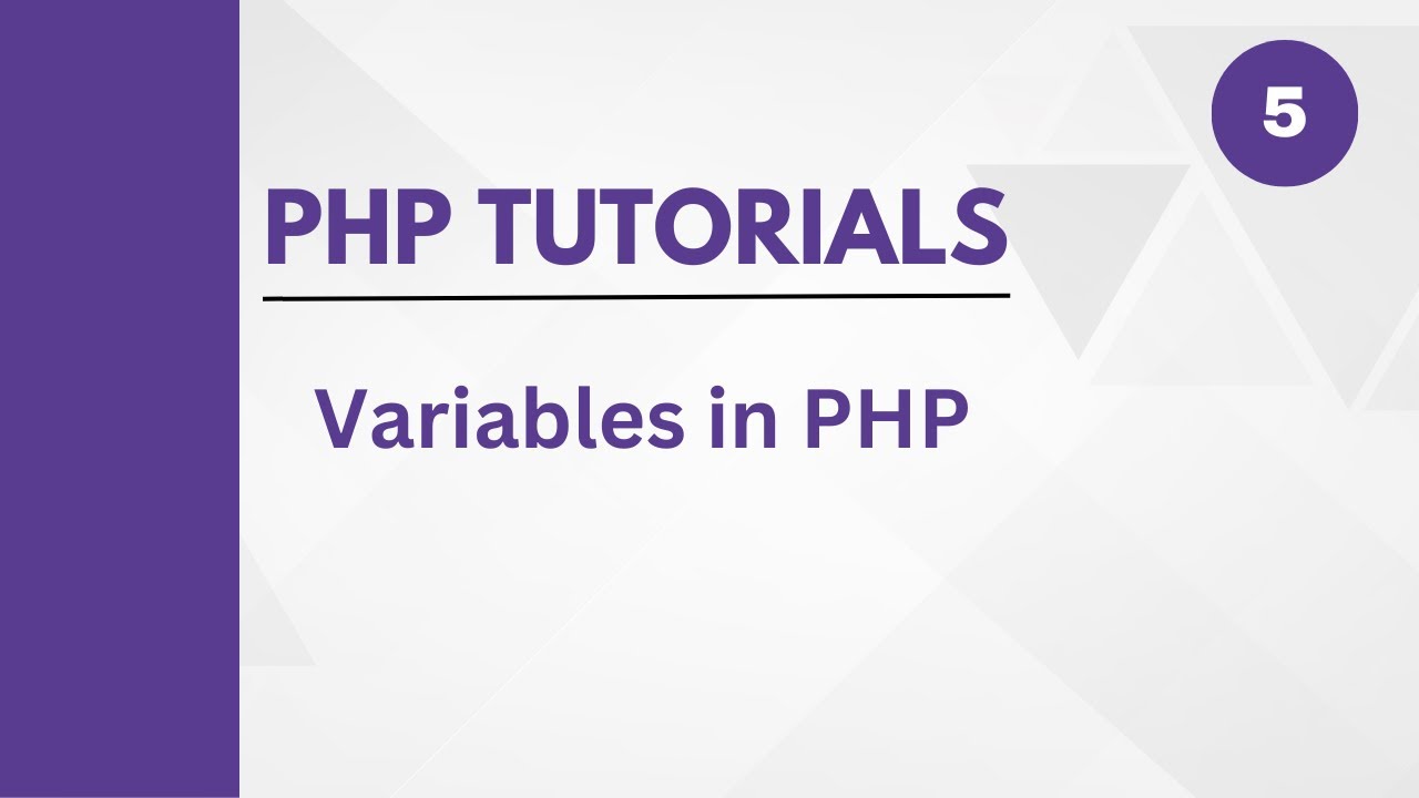 Variables in PHP | PHP Tutorial #5