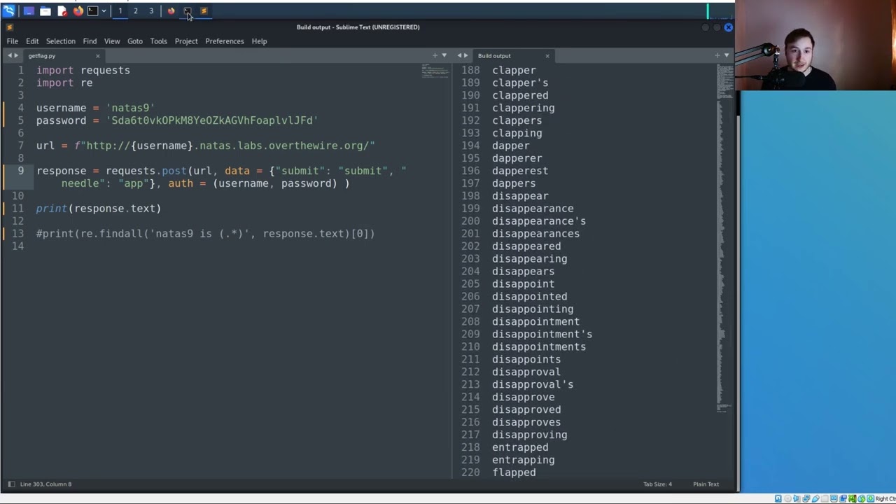 PHP Command Injection | Natas: OverTheWire (Level 9)