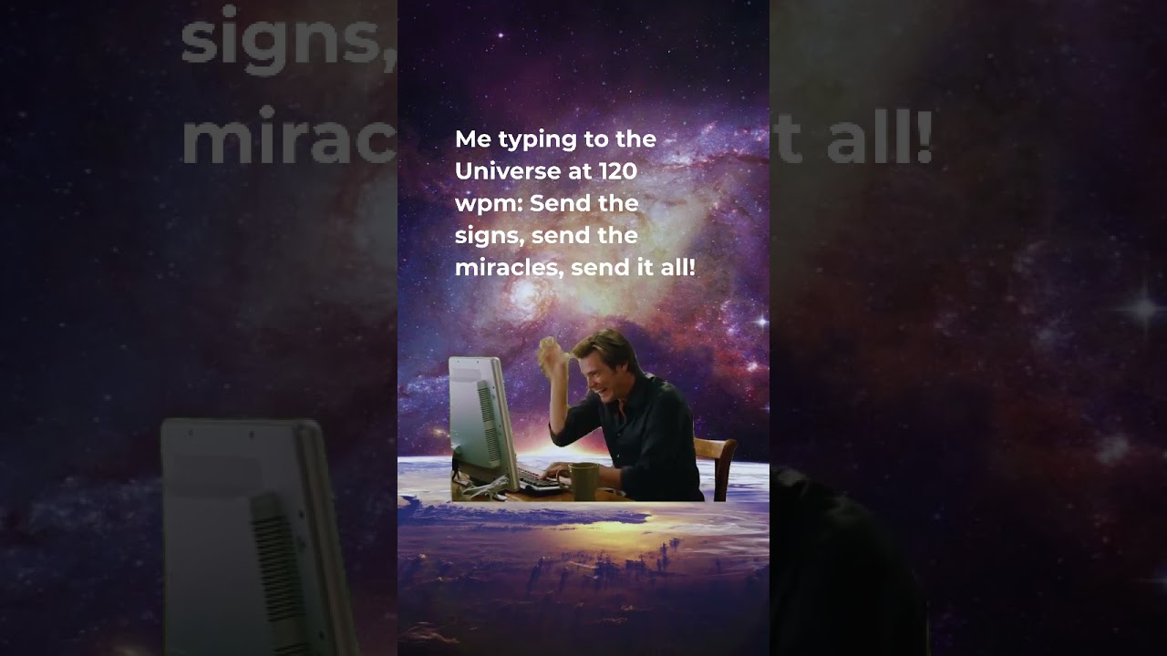 Me Typing to the Universe! #mindfulness #memes #spiritualhumor #funnymeme #spiritualmemes