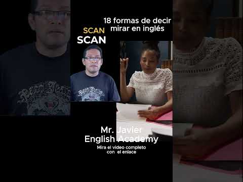 SCAN decir mirar en ingles, formas de decir mirar en ingles clase de ingles #aprenderingles #ingles