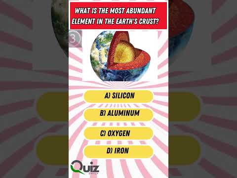 What is the most abundant element in the earth's crust?#dailyquiz #challengeyourself