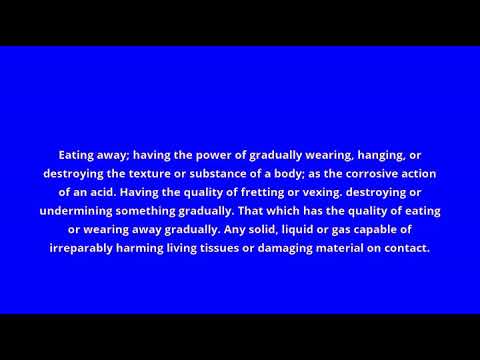 what is the meaning of corrosive