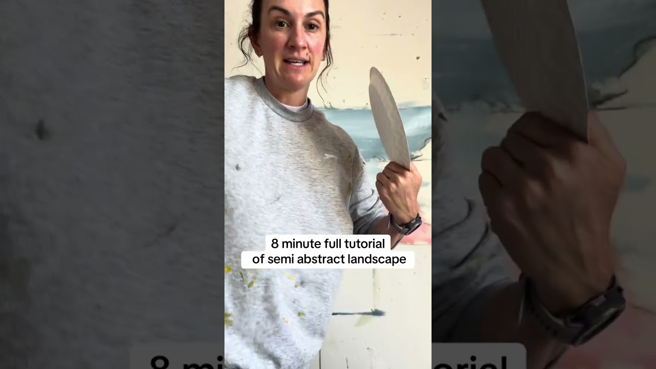 8 minute simple semi abstract landscape tutorial