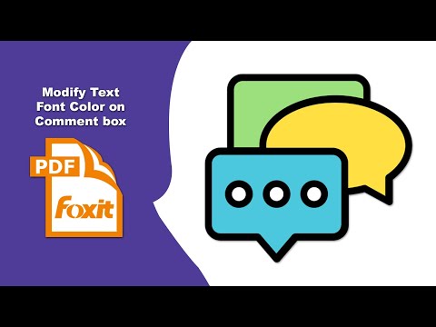 How to Easily Edit Font Color in PDF Comment Boxes in Foxit PDF Editor