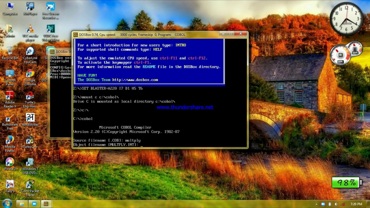 Multiplication table programming code in cobol language