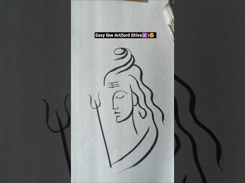 how to draw Lord Shiva easily 😍😍| Easy Art tutorial 🥰 #shorts #shiva #artshorts