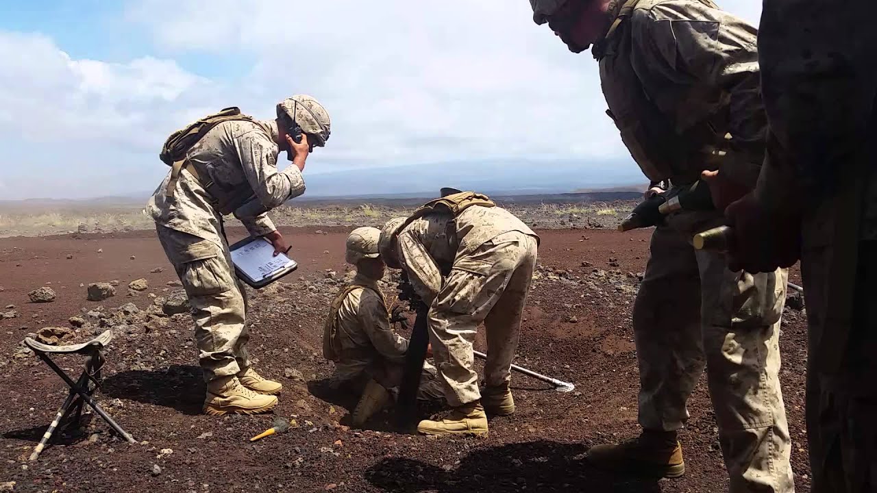 Mortar men 81mm fire for effect
