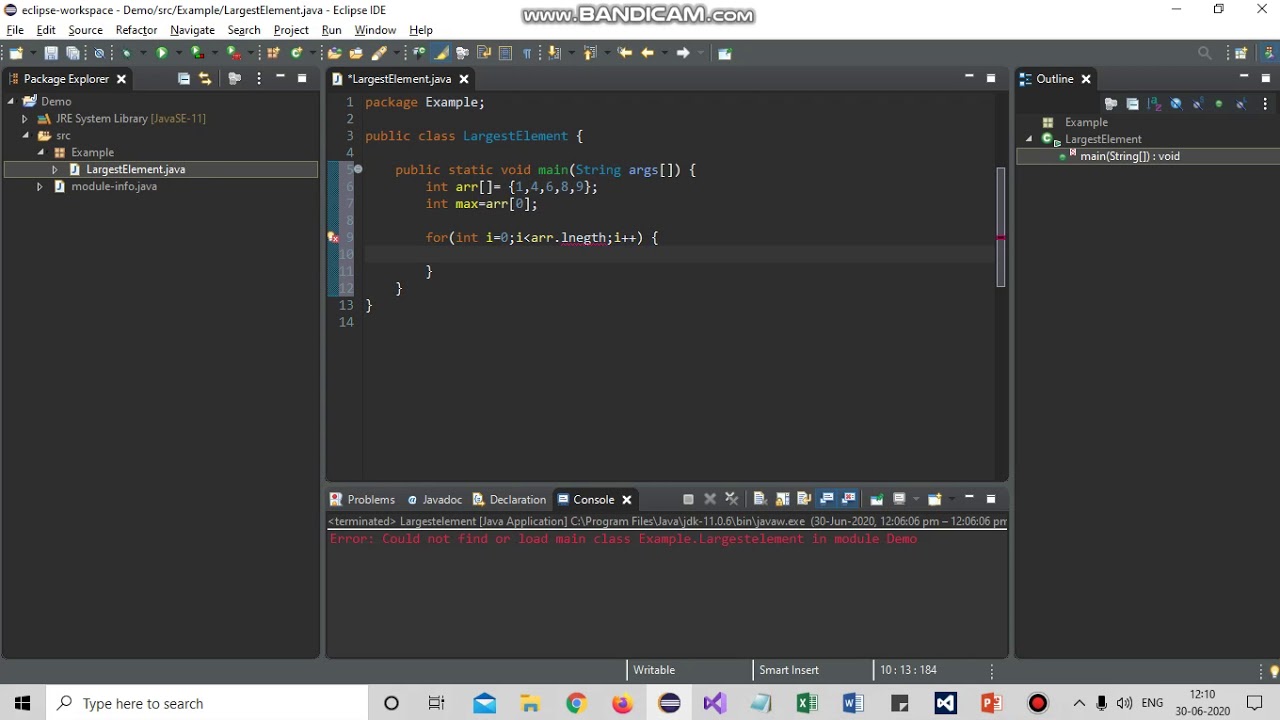 Java Program to Print the Largest Element in an Array