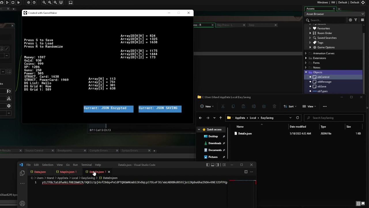 GameMaker Saving and Loading System With Encryption