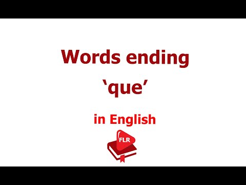 English words ending with que #shorts