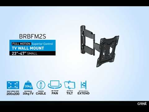 Crest Full Motion Wall Mount - Superior Control S - BRBFM2S
