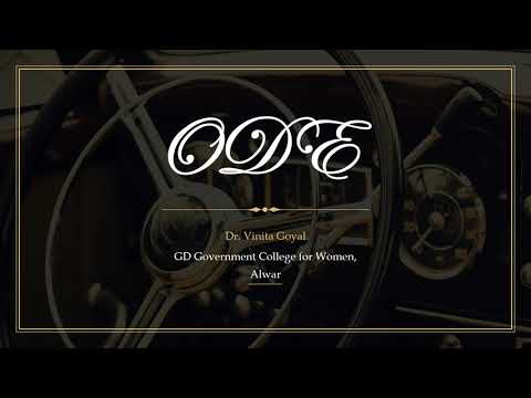 Ode - Definition, Types and Characteristics