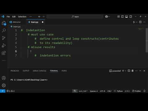 Python indetention types and use cases